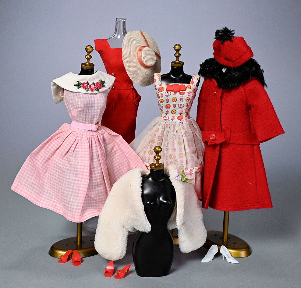 Collection of Barbie Doll Costumes including "Dancing Doll", "Sheath ...