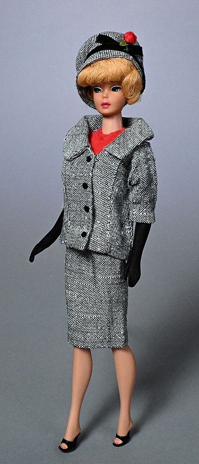 1963 Blonde Bubble Cut Barbie Doll in "Career Girl" Costume