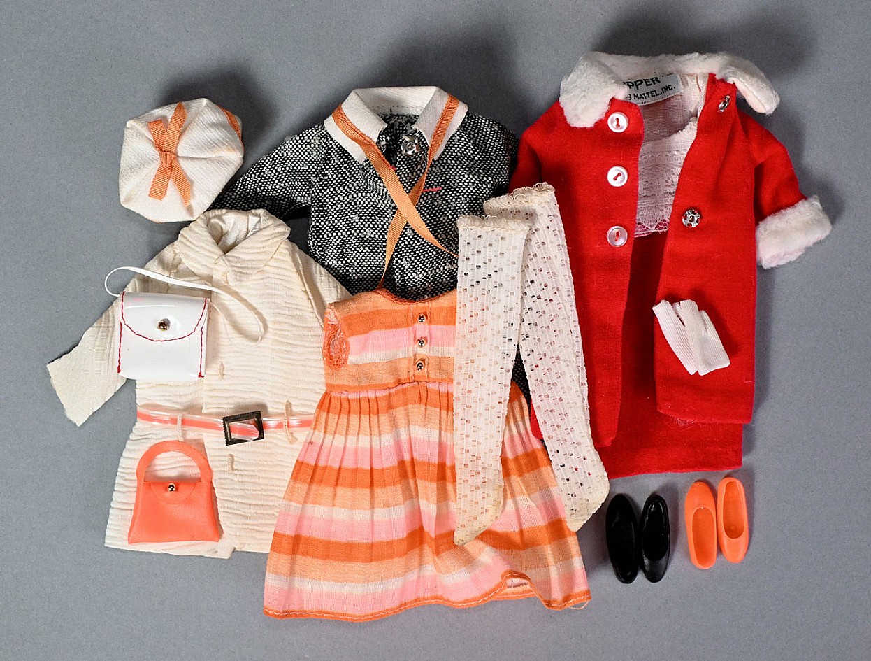 Vintage Skipper Doll Costumes "Trim Twosome", "Velvet 'n Lace" and "All ...