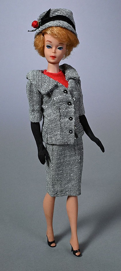 1963 Blonde Bubble Cut Barbie Wearing "Career Girl"