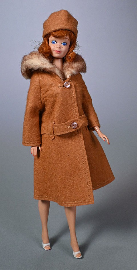 1963 Titian Midge Doll Wearing "It's Cold Outside" Costume