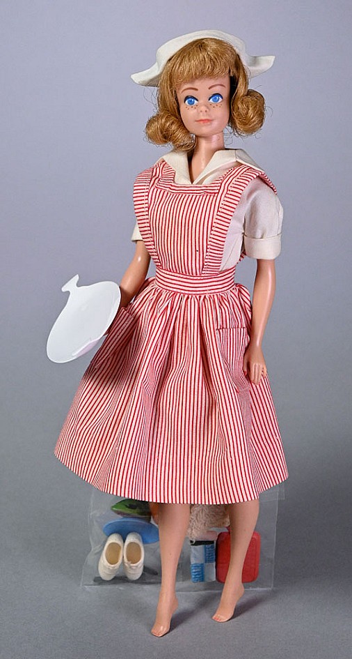 1963 Blonde Midge Wearing "Candy Striper Volunteer" Costume