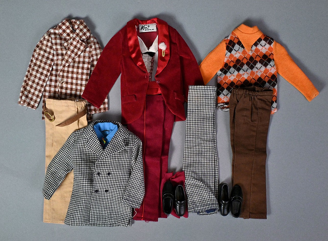 Collection of Mod Costumes for Ken, "Night Scene", "Big Business" and ...