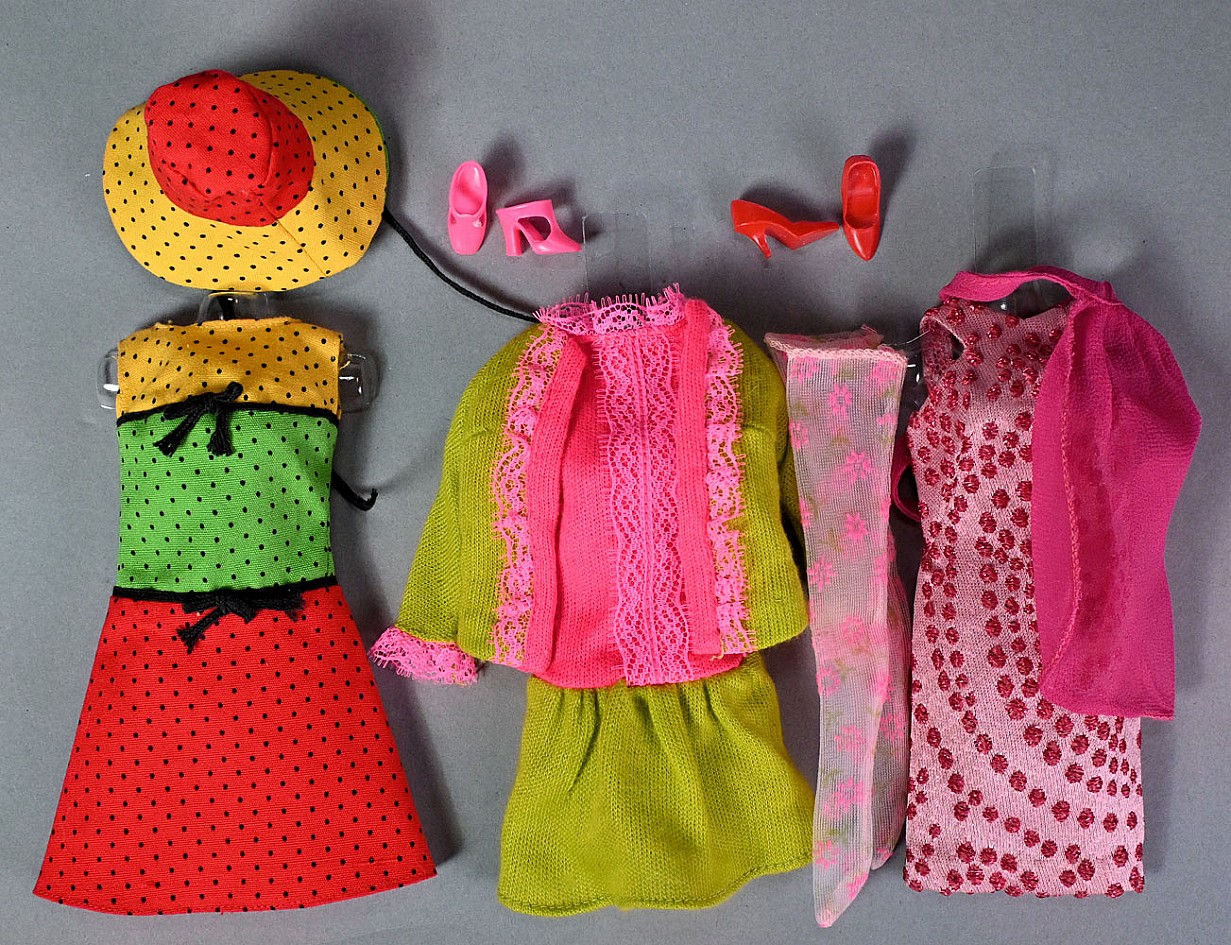 Collection of Mod Barbie Costumes, "Studio Tour", "Fancy Dancy" and ...