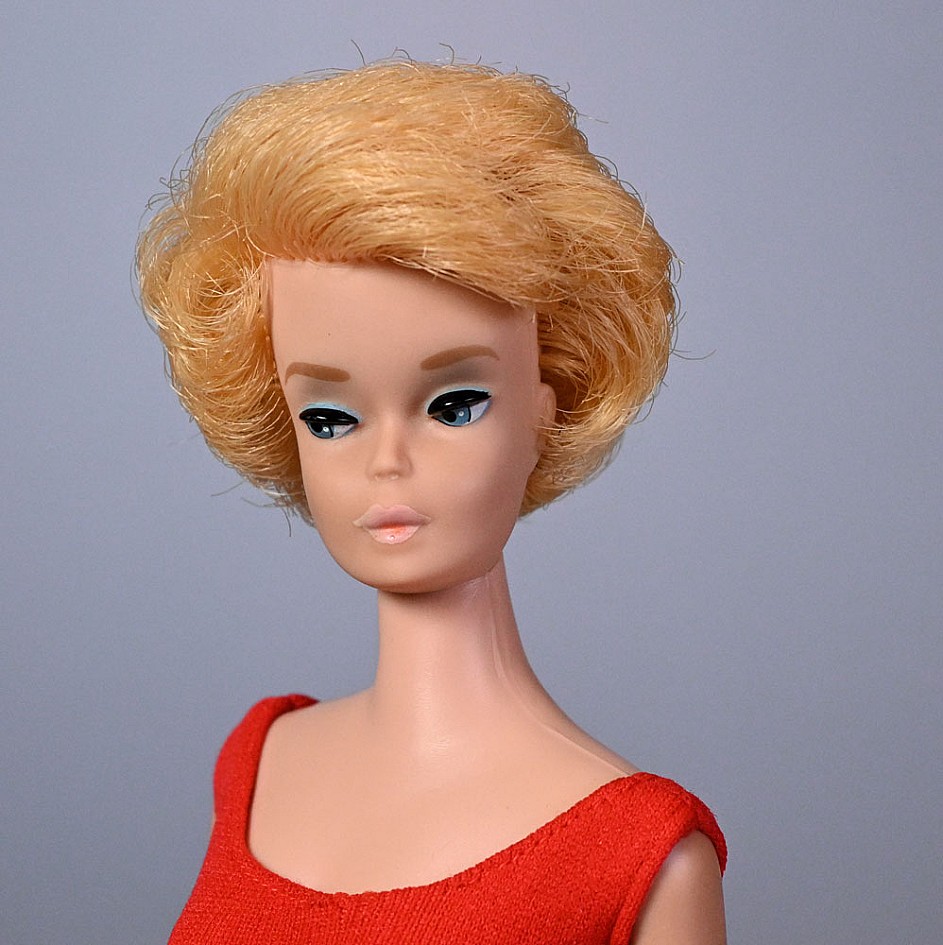 1963 Blonde Bubble Cut Barbie Doll in Original Box