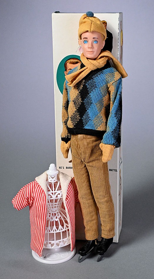 1962 Blonde Ken Doll in Original Box Wearing "Fun on Ice"