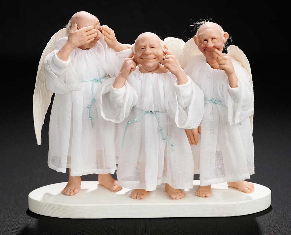 Elderly Angels in Proverbial Pose by Annie Wahl, NIADA Artist