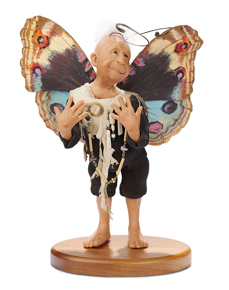 Butterfly Man with Very Colorful Wings by NIADA Artist Annie Wahl