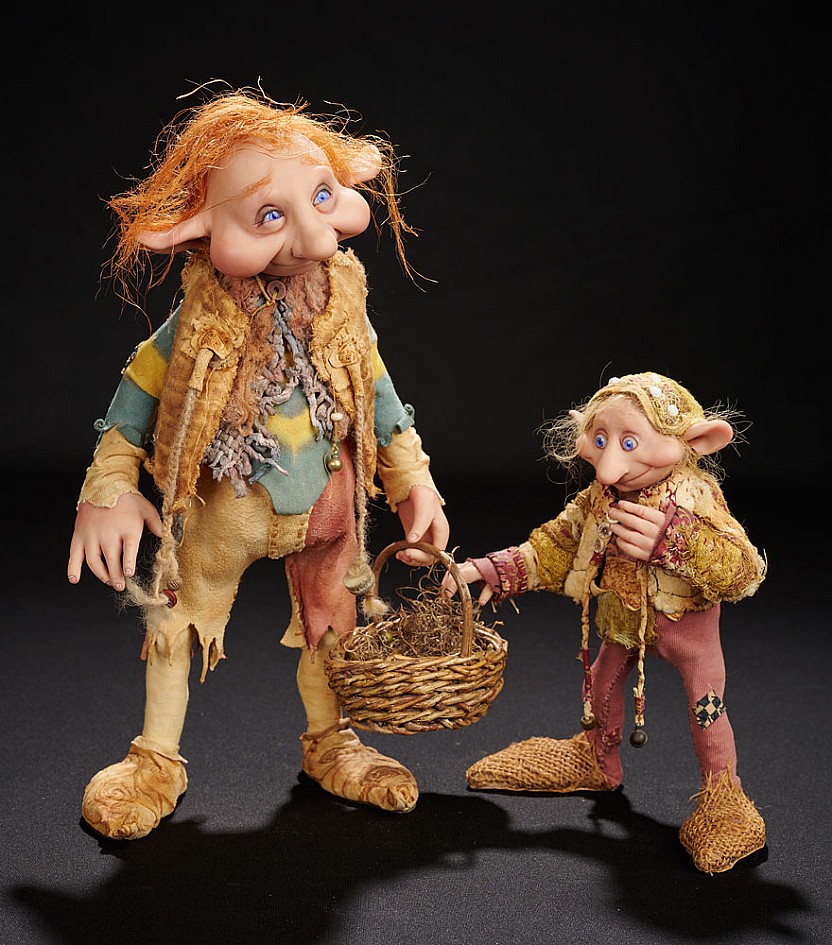 Elf with Blue Glass Eyes by NIADA Artist Gail Lackey