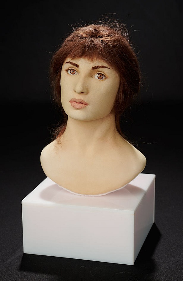Portrait Head on Original Base by NIADA Artist Lisa Lichtenfels