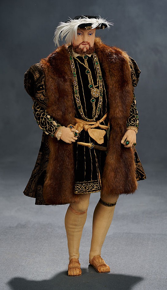 American Portrait Doll of British King Henry VIII by Dorothy Heizer