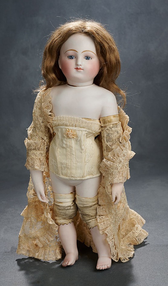 French Bisque Bebe by Jules Steiner with Bisque Hips and Limbs