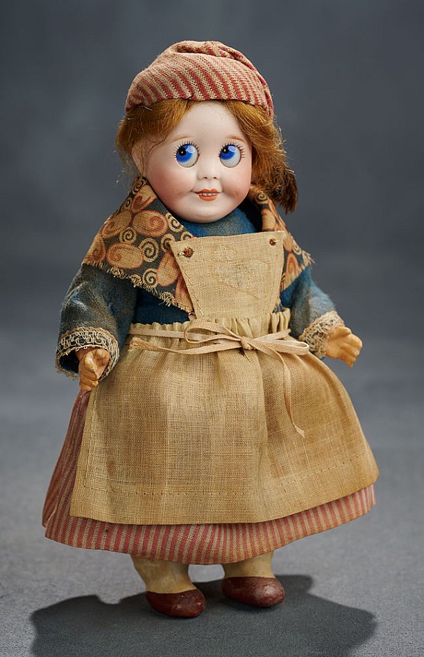 All-Original French Bisque Googly, Model 245, by SFBJ