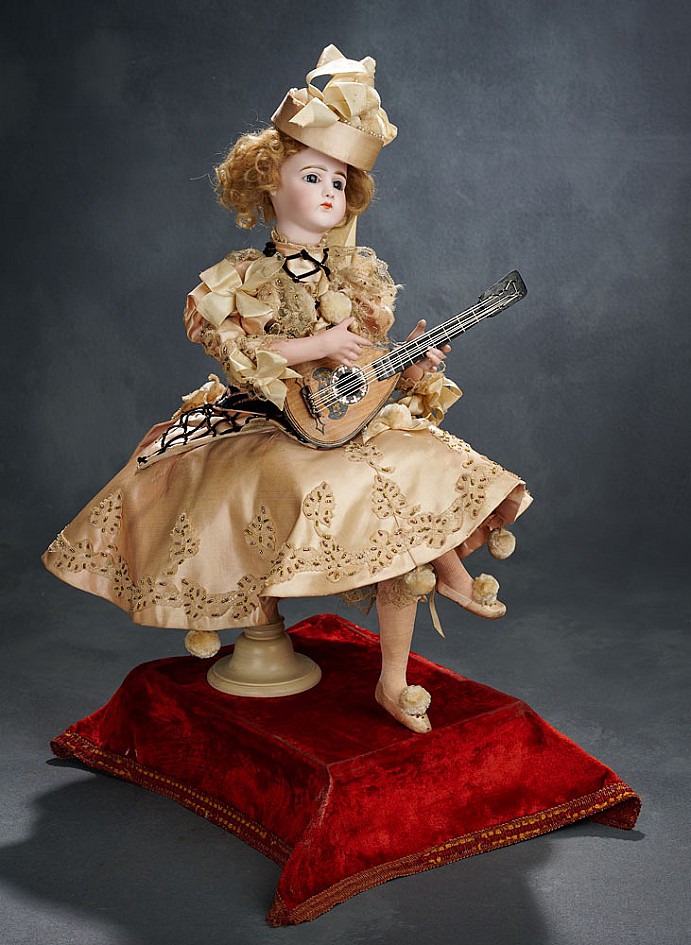 Rare French Musical Automaton "Seated Lady with Mandolin" by Leopold ...
