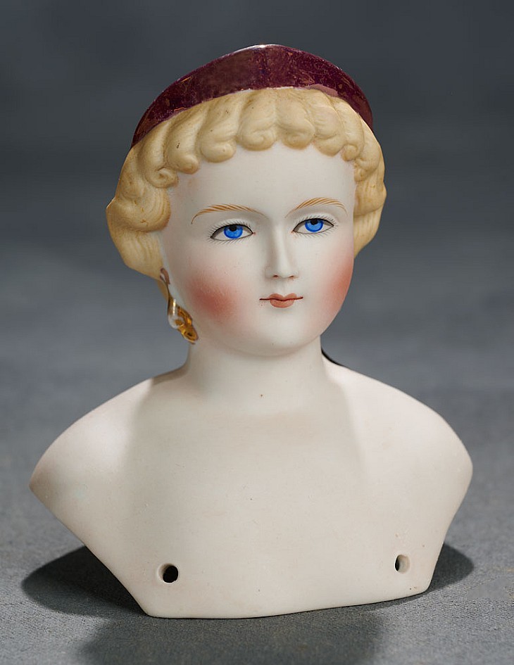 Rare German Bisque Lady with Sculpted Lustre Diadem, Attributed to ...