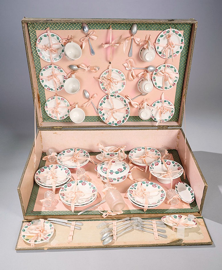 13" x 19" French Doll's "Dinette" Service for Six in Original Box